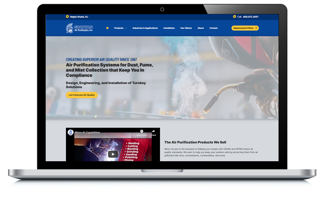 Spartan Air | Website Design by EZMarketing