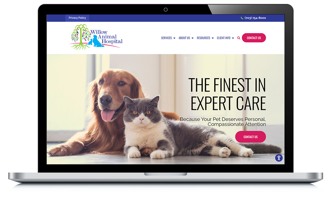 Willow Animal Hospital | Web Design Services | EZMarketing