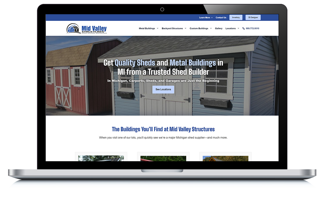 Mid Valley Structures | Website Design by EZMarketing