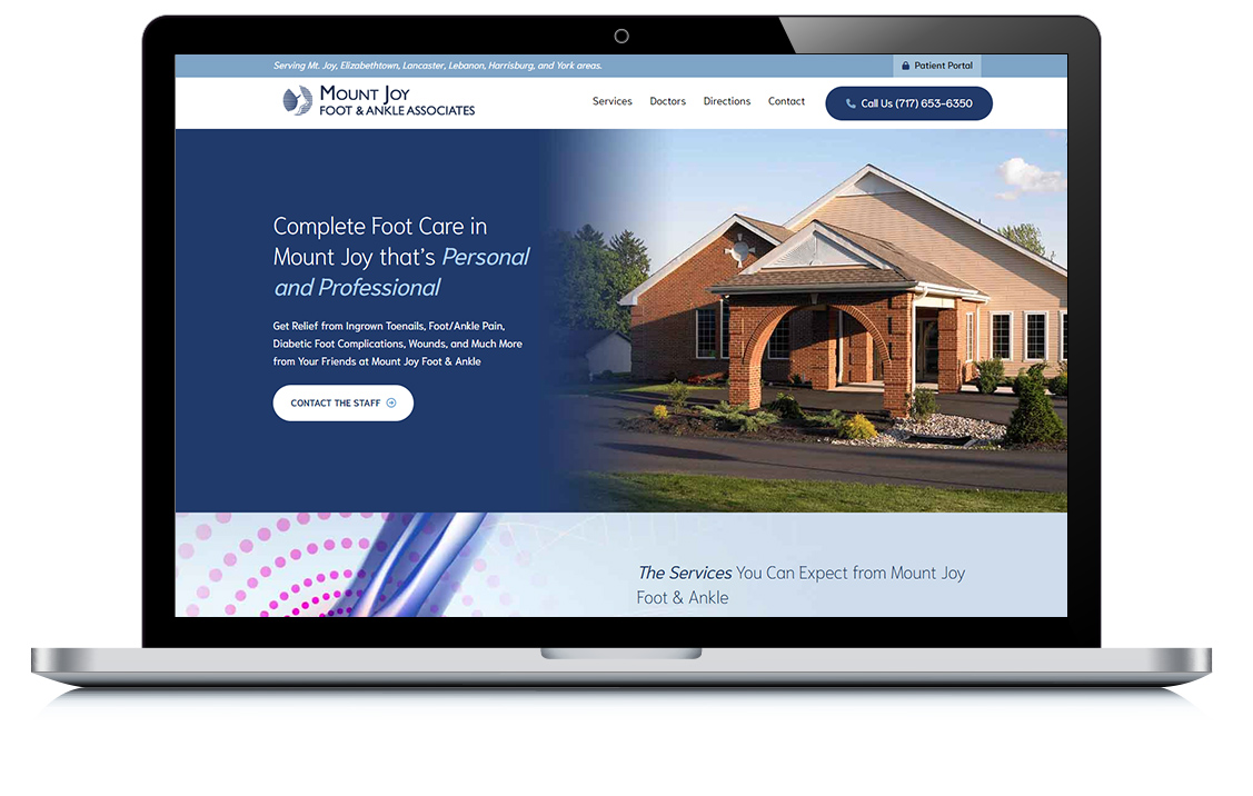 Mount Joy Foot & Ankle | Website Design by EZMarketing