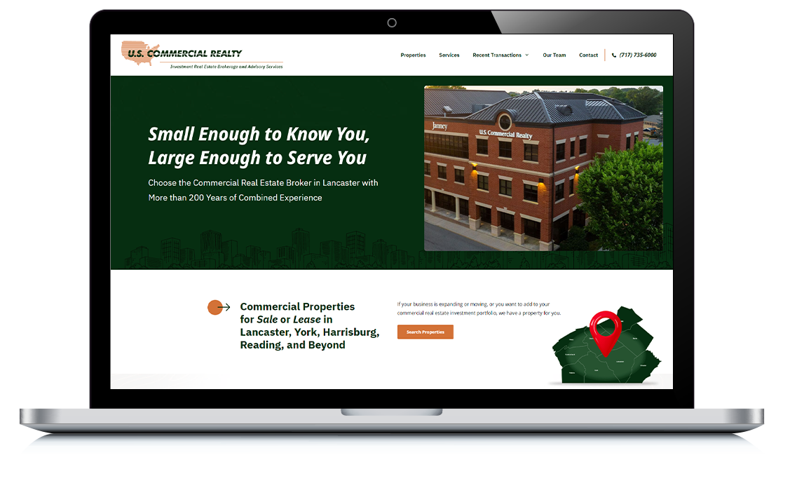 US Commercial Realty | Website Design by EZMarketing